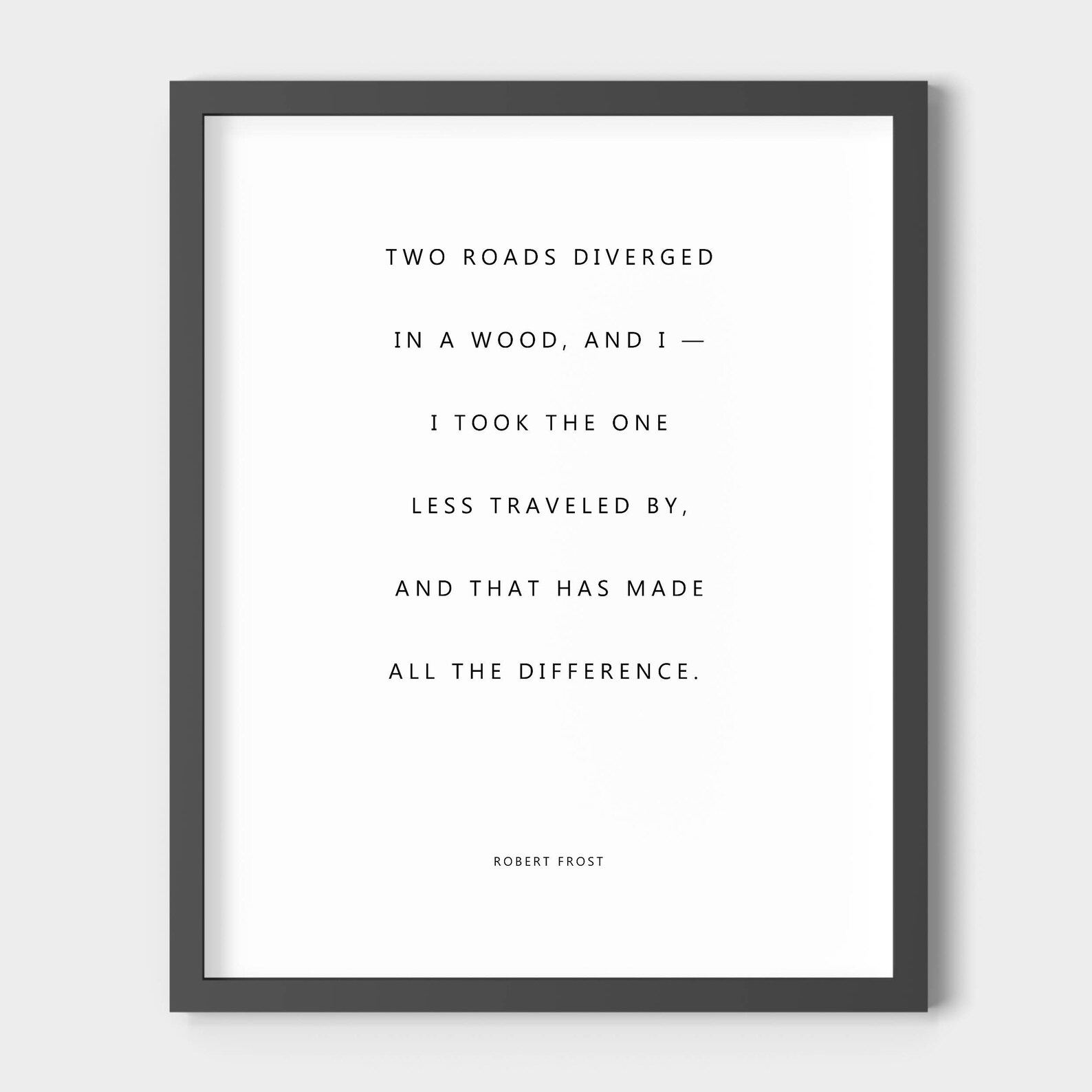 Robert Frost Quote Print, Road Less Traveled Quote, Literary Quote ...