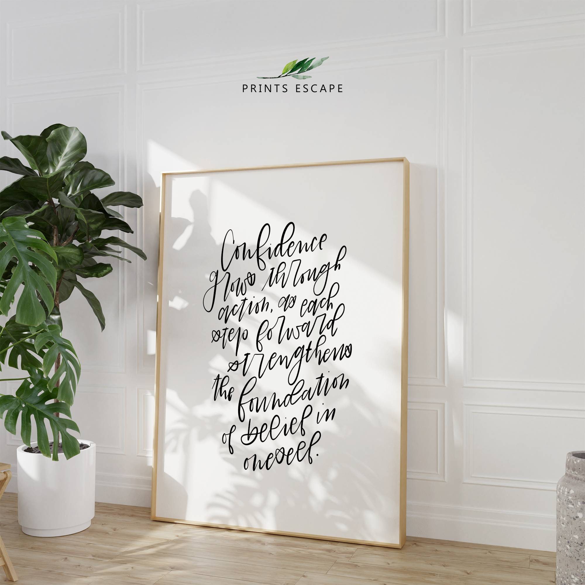 Confidence Quote Printable, Handwritten Believe in Yourself Print ...