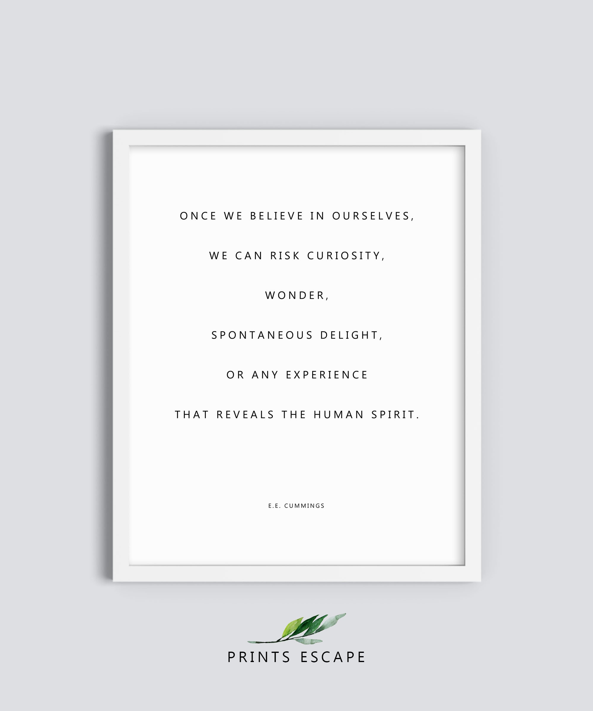 E E Cummings Quote Print Printable Minimalist Typography - Etsy