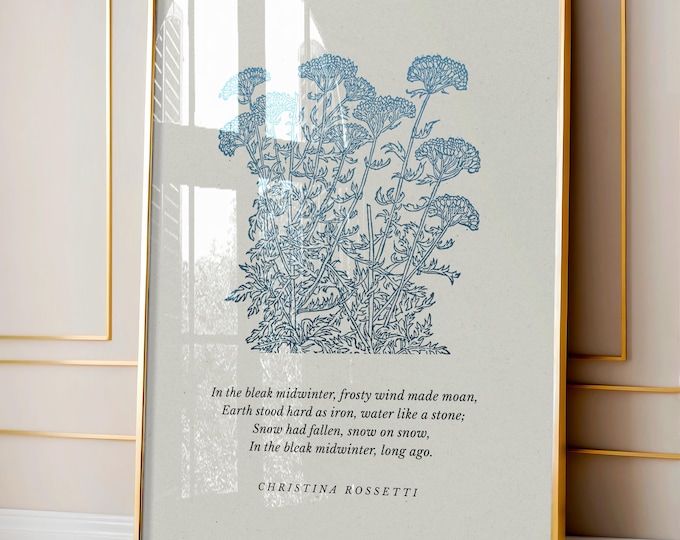 In the Bleak Mid Winter Poem by Christina Georgina Rossetti Calligraphy ...