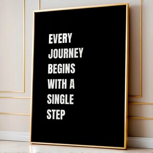Every Journey Begins With a Single Step Poster, Motivational Sport ...