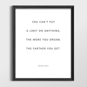 Michael Phelps Quote Printable Dream Quote Sports Decor | Etsy