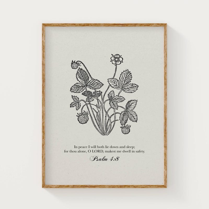 Psalm 4 8 - Etsy