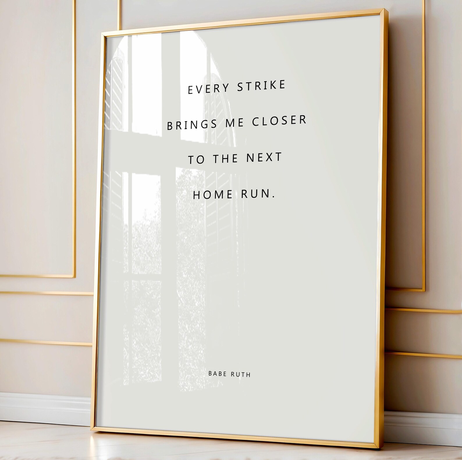 Babe Ruth Quote Print, Inspirational Quote, Motivational Printable Wall ...