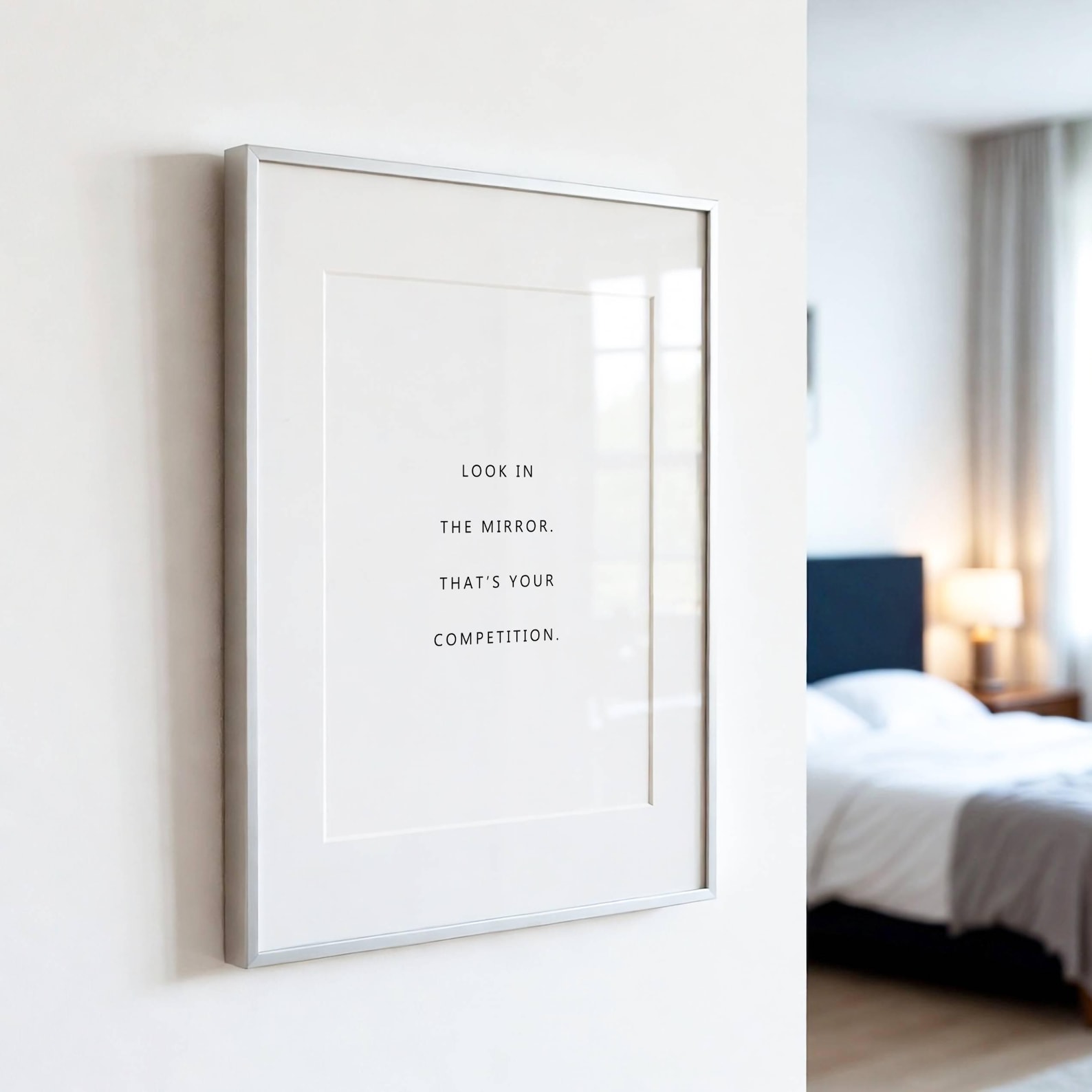 Motivational Sports Quote Print: Minimalist Black and White Typography ...