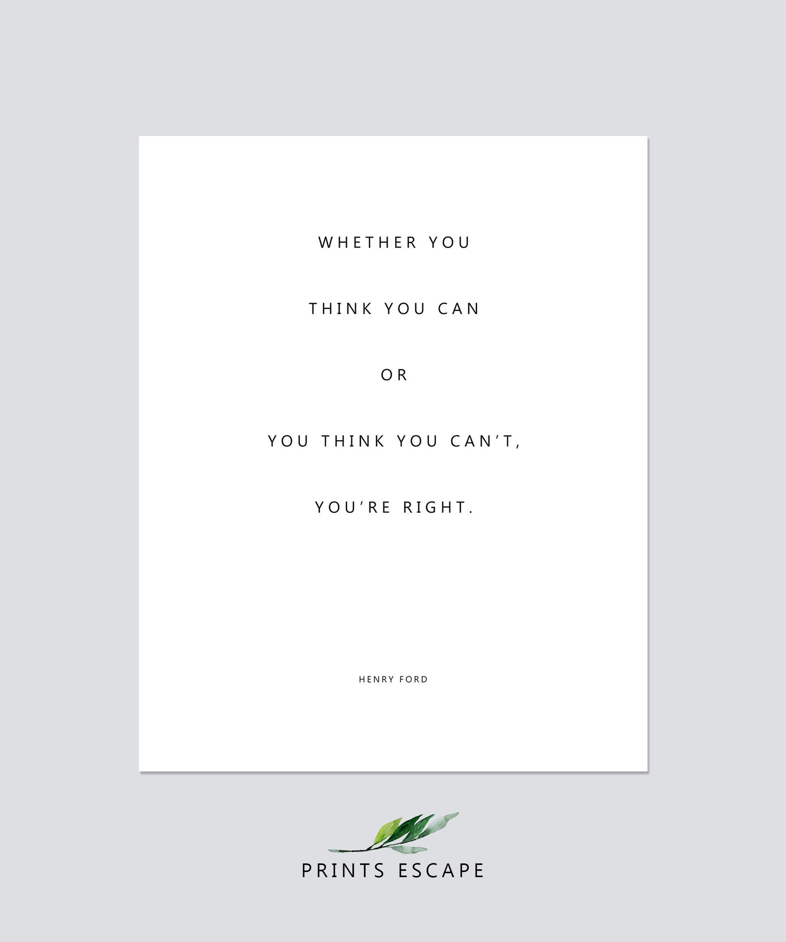 Henry Ford Inspirational Quote Print, Printable Quotes, Motivational ...