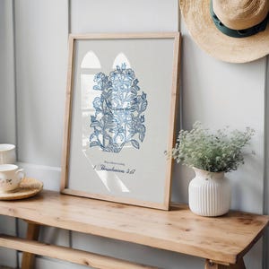 1 Thessalonians 5:17 Bible Verse Print, Vintage Floral Roses Drawing ...