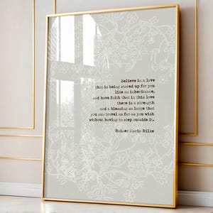 Rainer Maria Rilke Romantic Poem - Light Academia Art Printable ...