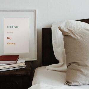 Celebrate Every Tiny Victory Motivational Wall Art, Inspirational Quote ...