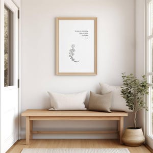 Buddha Quote Floral Print: Minimalist Line Drawing (digital Download ...
