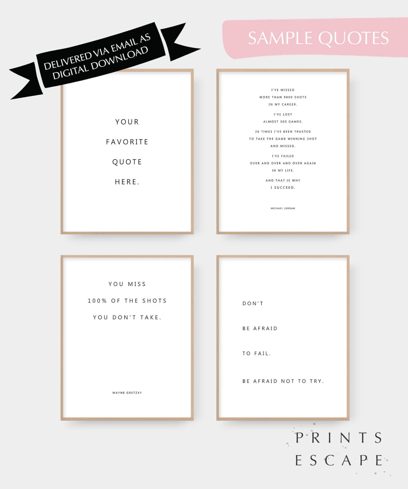 Custom Quote Print, Custom Minimalist Style Printable Wall Art, Your ...