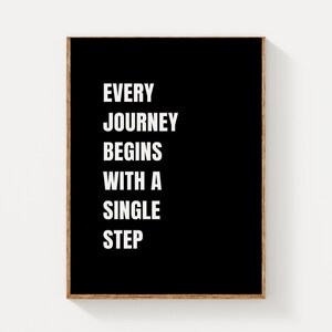 Every Journey Begins With a Single Step Poster, Motivational Sport ...