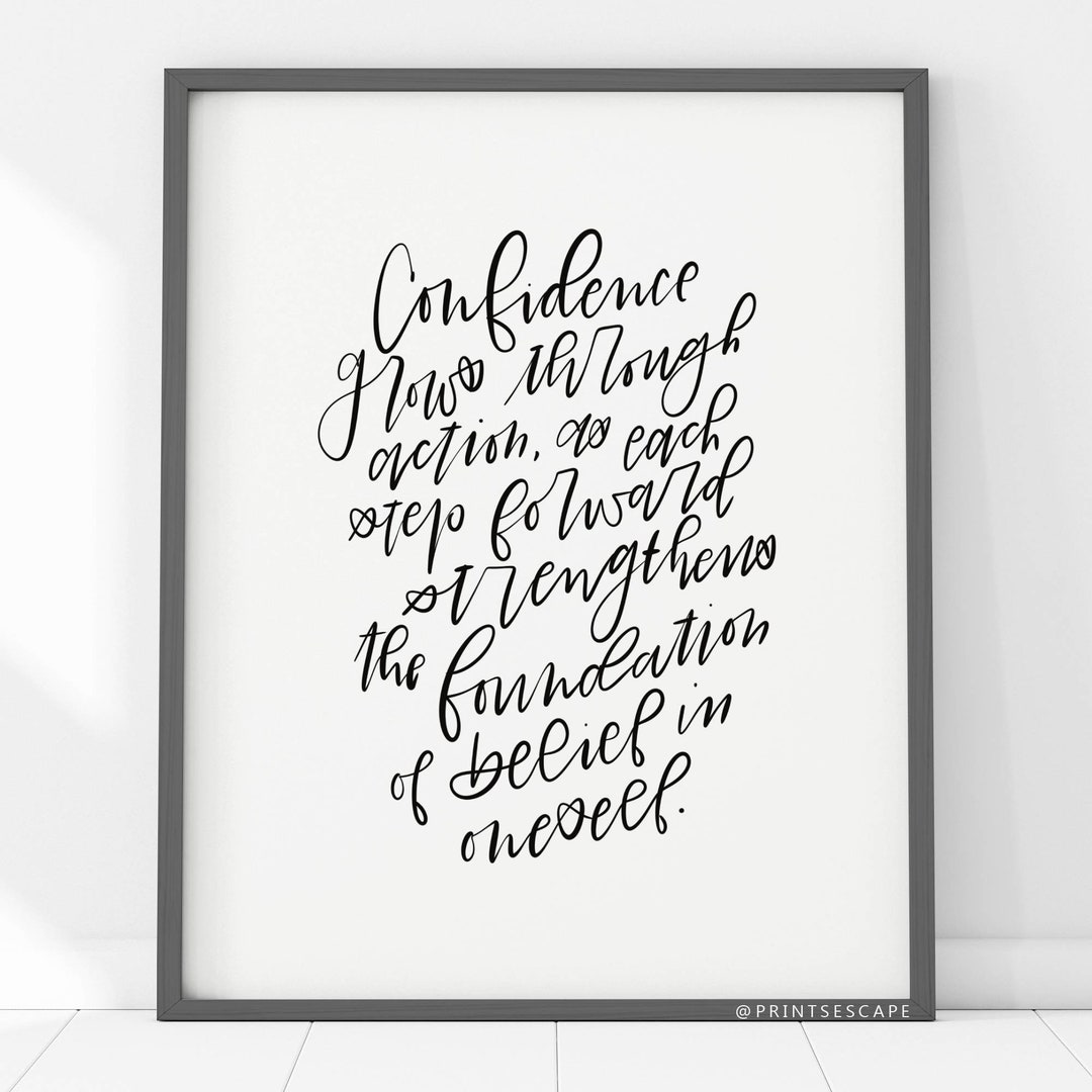 Confidence Quote Printable, Handwritten Believe in Yourself Print ...
