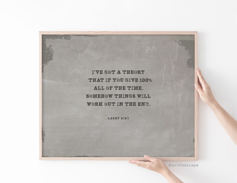 Larry Bird Quote Print Inspirational Quote Basketball Art - Etsy