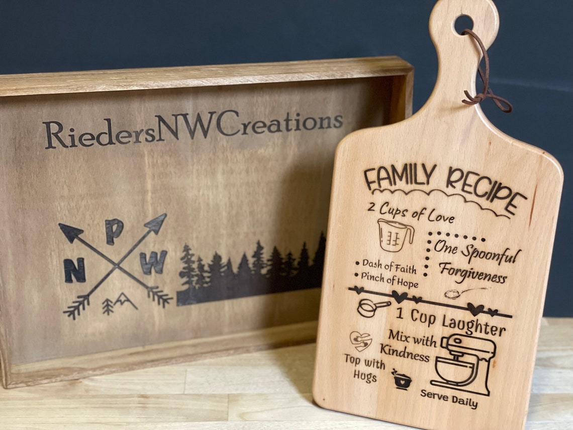 Family Recipe Sign/serving Board - Etsy