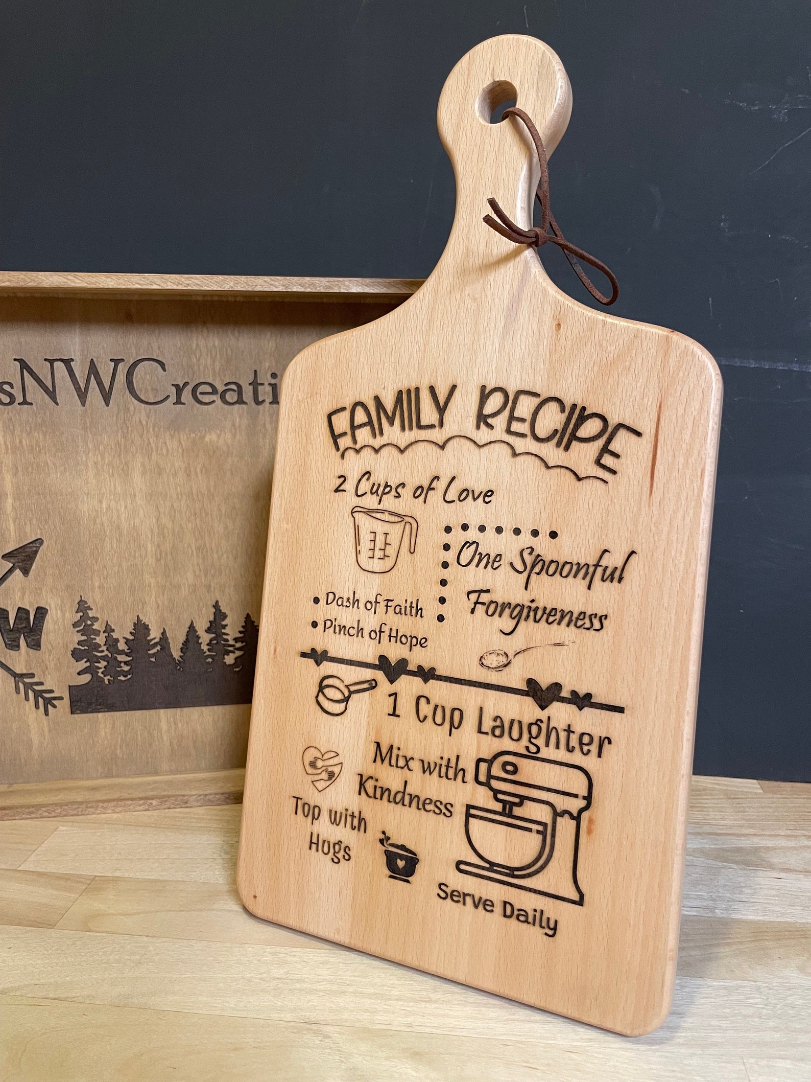 Family Recipe Sign/serving Board - Etsy