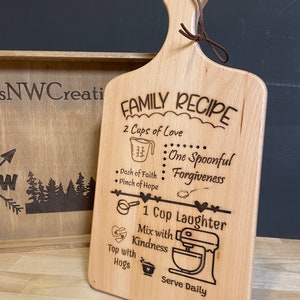 Family Recipe Sign/serving Board - Etsy