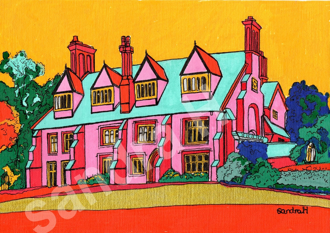 Limited Edition Print of an Acrylic Pen Drawing of Clare Priory - Etsy
