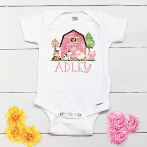 Farm Name // Baby Girl // Baby Girl Clothes // Farm Animals // Baby ...