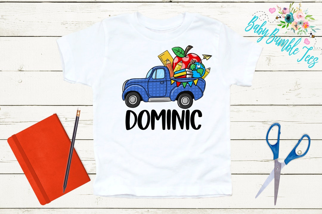 School Truck Name // Custom School Shirt // Boys School Shirt // Back ...