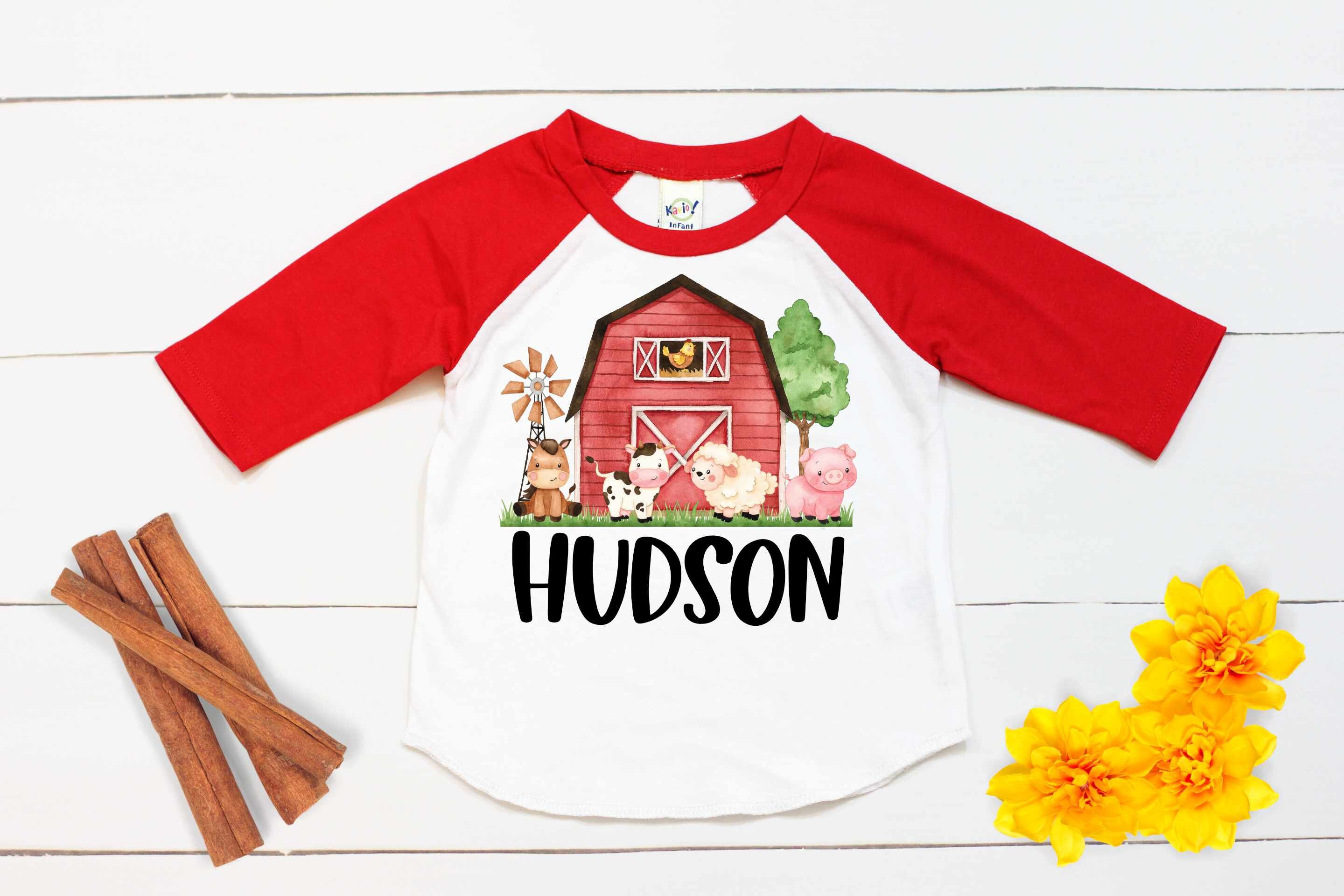 Farm Name Shirt // Farm Animal Shirt // Boy Shirts // Baby Boy | Etsy