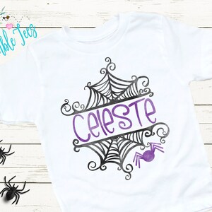 Spider Web Name Shirt // Personalized Name // Girls Halloween Shirt ...