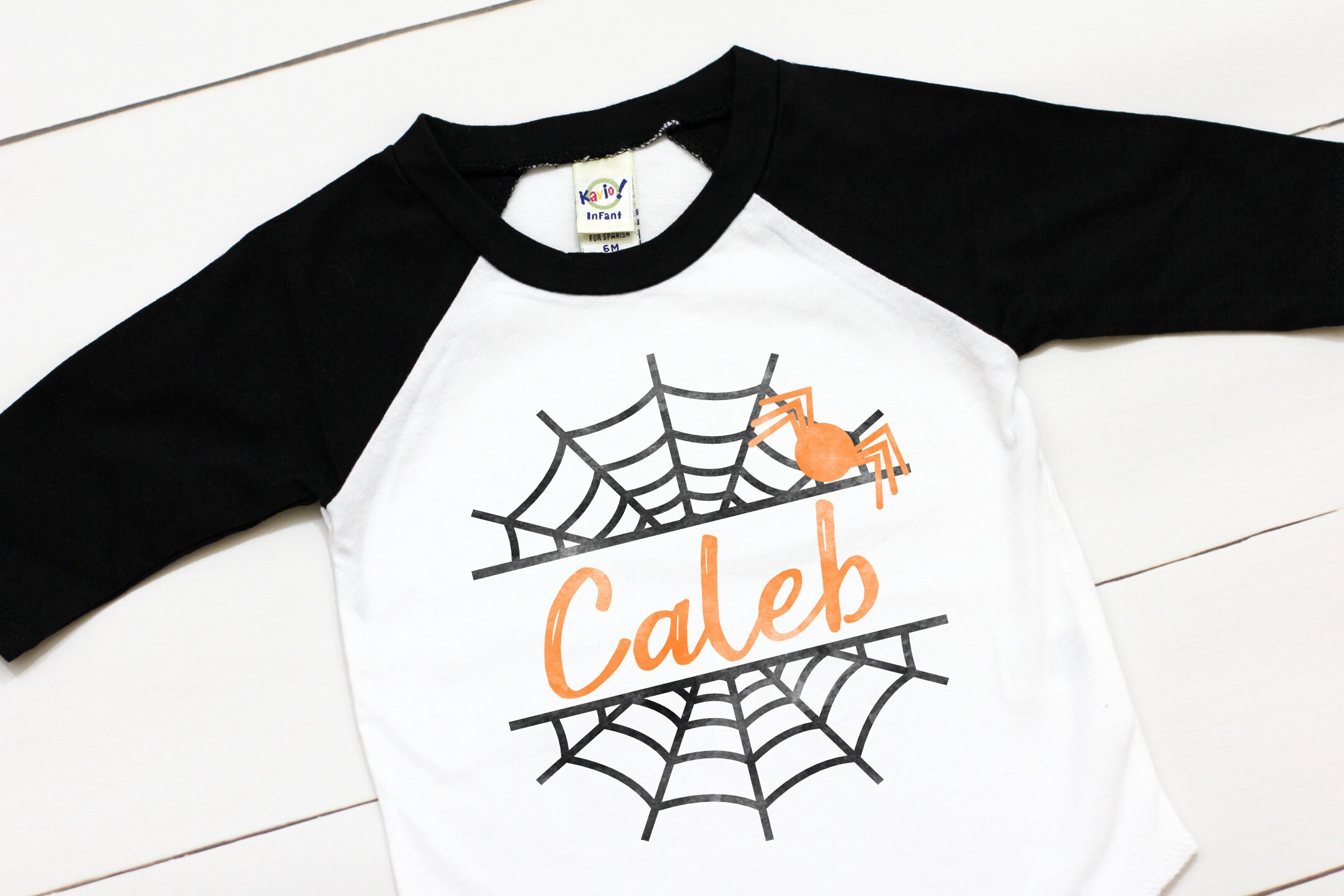 Spider Web Name Shirt // Personalized Name // Boys Halloween | Etsy