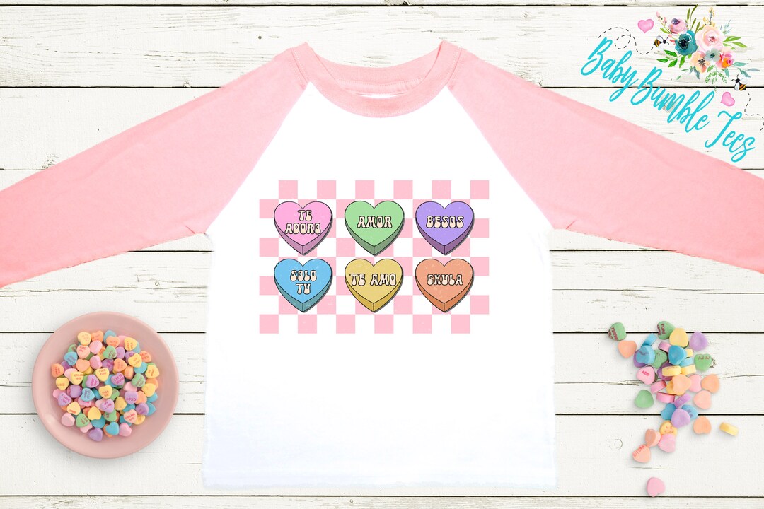 Candy Heart Shirt // Girls Valentines Day Shirt // Kids Valentines Day ...