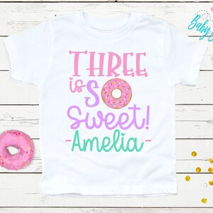 Three is so Sweet Birthday Shirt / Third Birthday Shirt / - Etsy