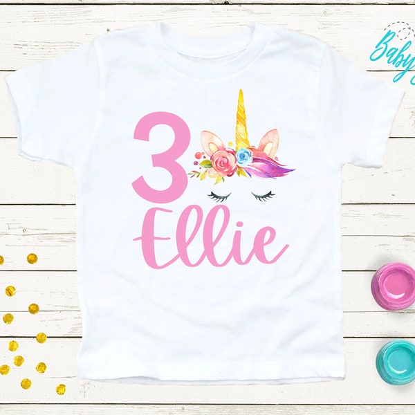 Girls Unicorn Shirt - Etsy