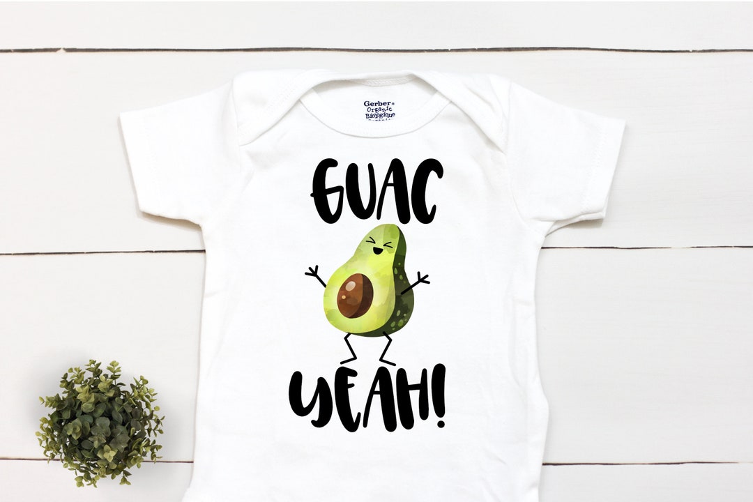 Guac Yeah Bodysuit // Avocado // Baby Clothes // Funny Avocado ...