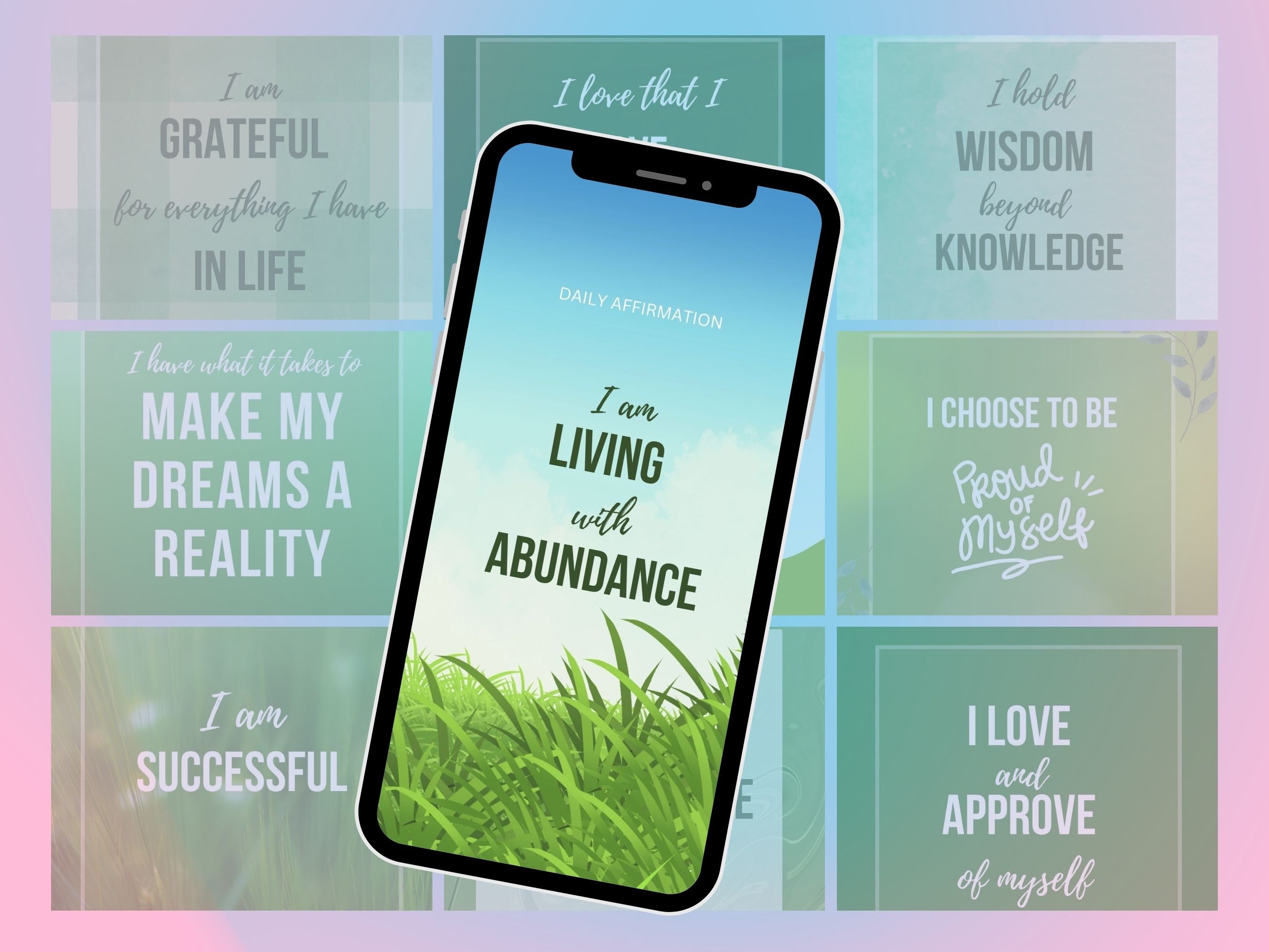60 Positive Affirmations for Instagram/facebook Social Media Templates ...