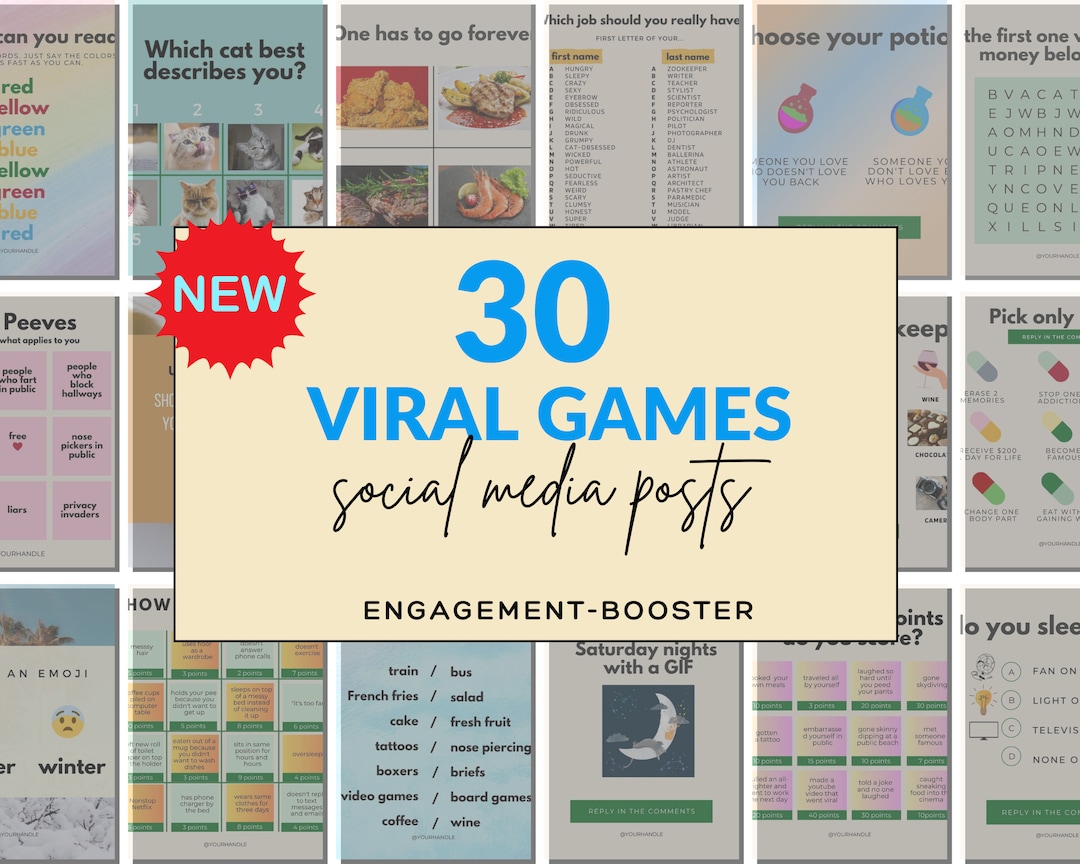 30 Viral Games Social Media Posts L Interactive Games | Boost ...