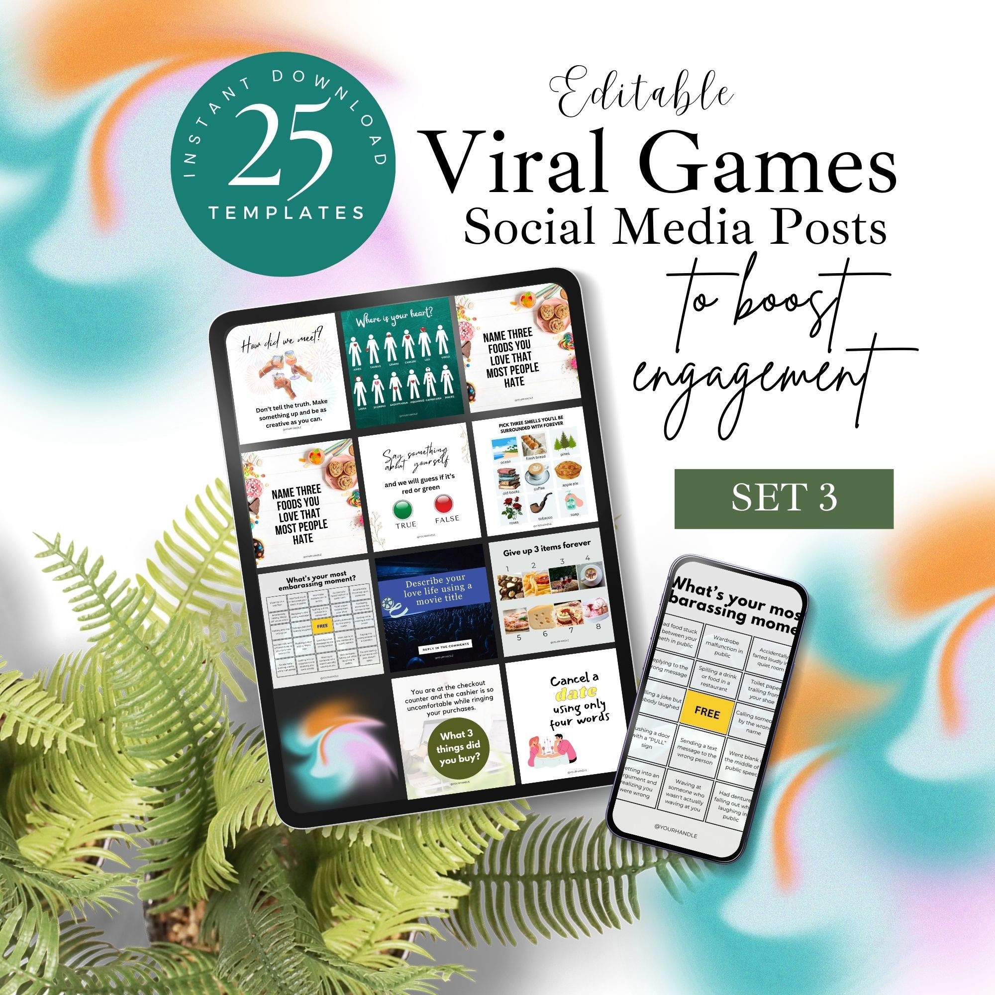 25 Viral Games Social Media Posts Boost Engagement Modern - Etsy