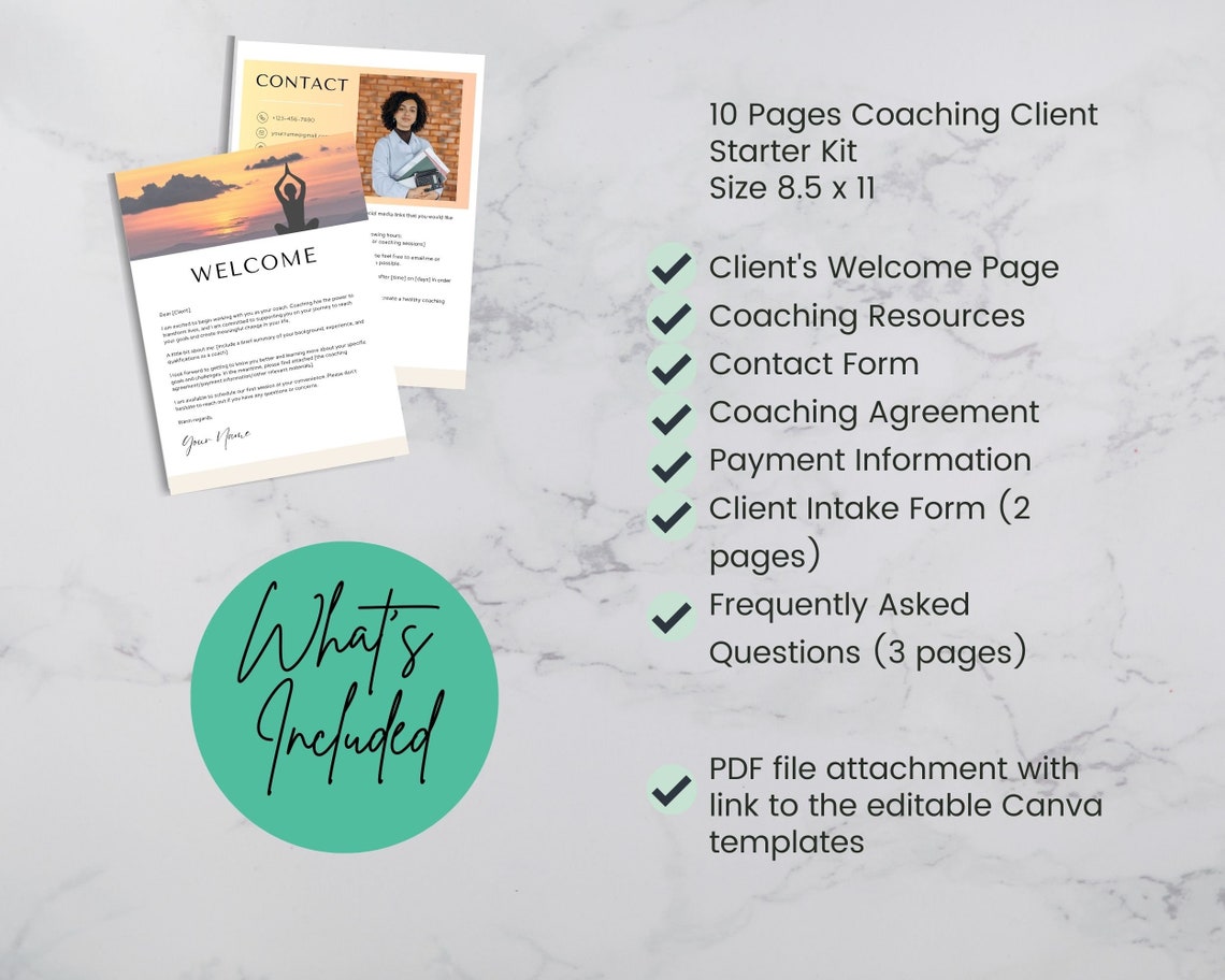Coaching Client Onboarding Kit L Business Coach | Coaching Checklist ...