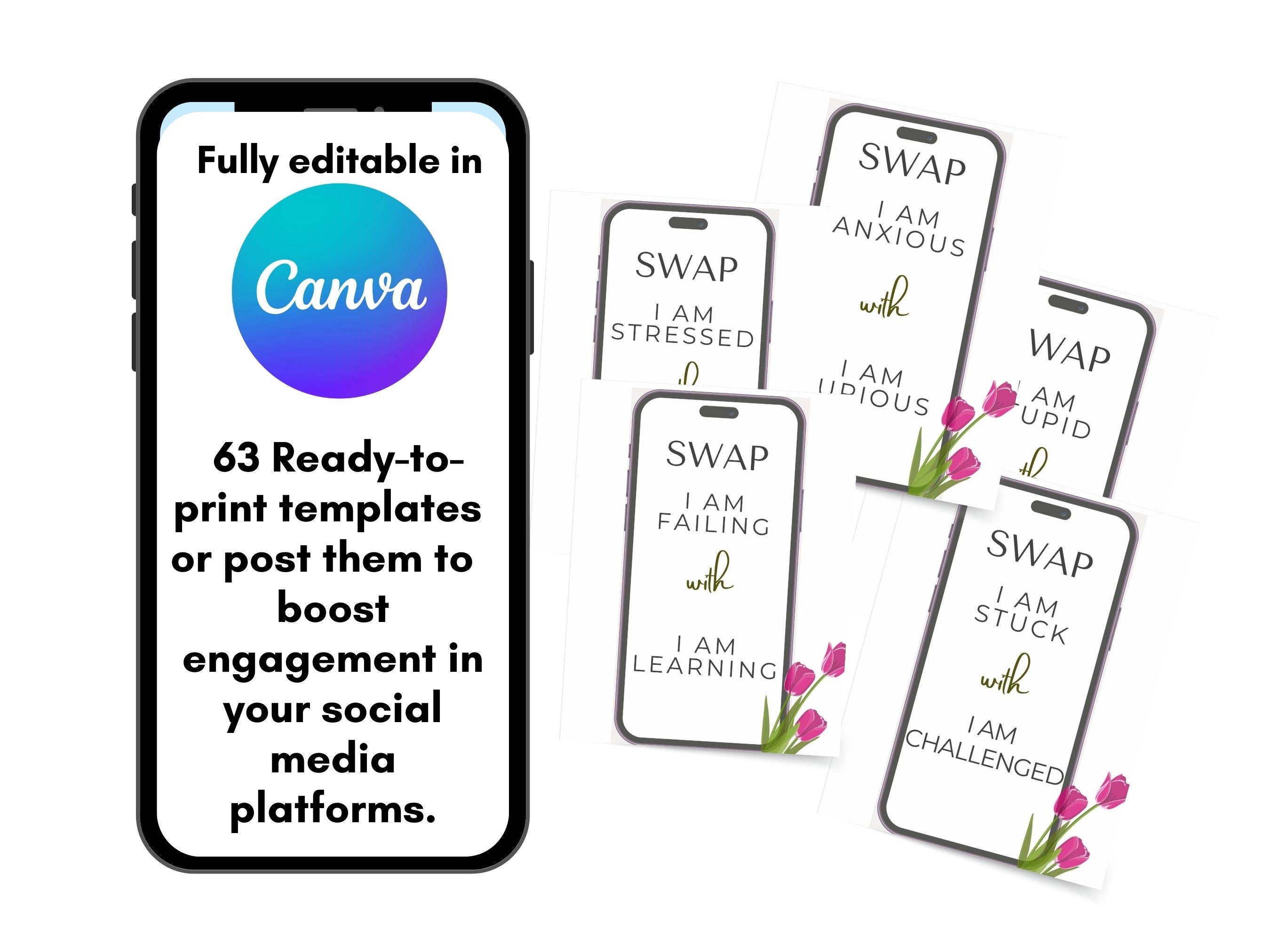 63 Empowering Word Swap Ideas, Self-love, Mindset, Positive Thinking ...