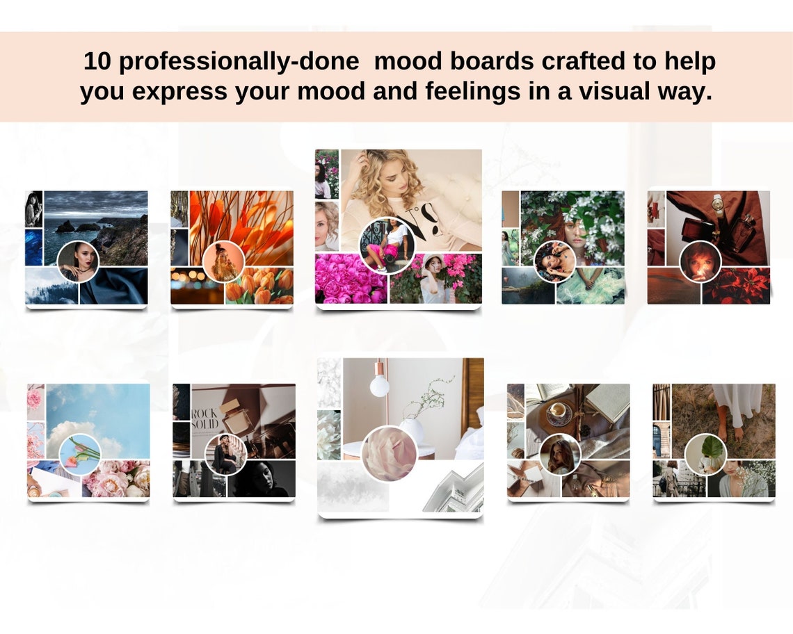 10 Mood Board Templates L Mood Board Kit L Inspiration Board L Editable ...