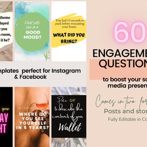 60 Questions to Boost Engagement in Instagram/facebook Social Media ...