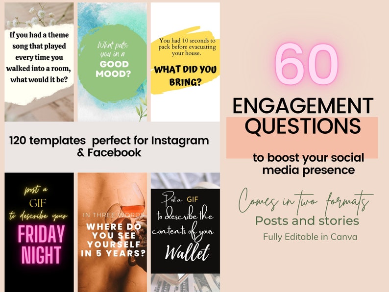 60 Questions to Boost Engagement in Instagram/facebook Social Media ...