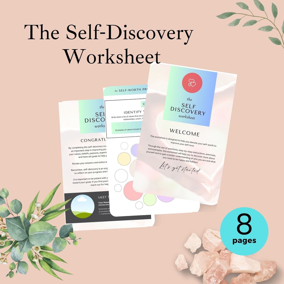 Self-discovery Worksheets Goal Setting Therapy Worksheets Coaching Life ...