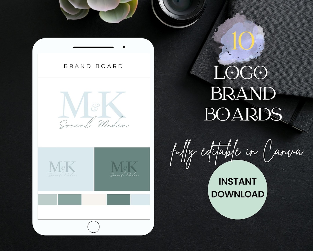10 Logo Brand Board Templates L Logo Kit L DIY Logo Design L Logo ...