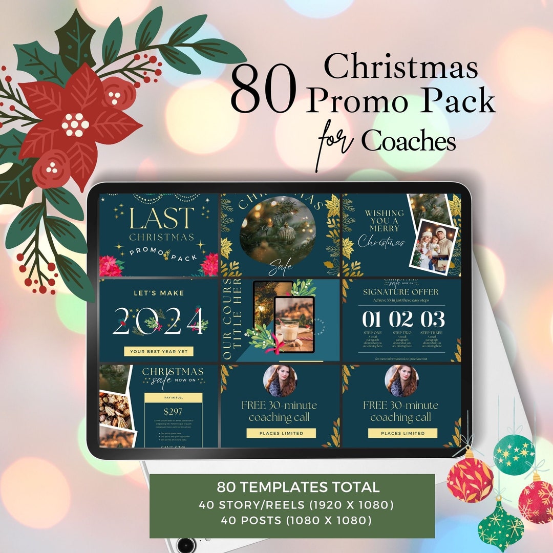 80 Christmas Promo Marketing Posts for Coaches, Holiday Posts ...