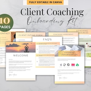 Coaching Client Onboarding Kit L Business Coach | Coaching Checklist ...