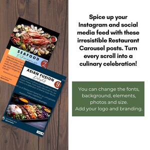 Instagram Template Food Carousel, Restaurant, Canva Templates, IG Posts ...