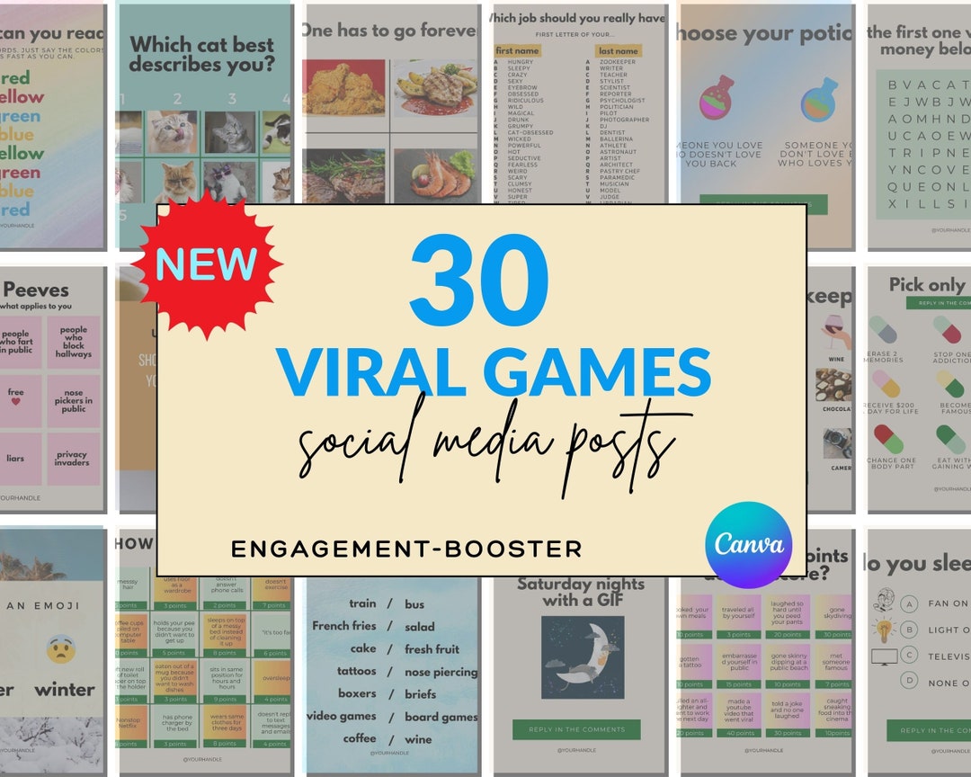 30 Viral Games Social Media Posts L Interactive Games Boost Engagement ...