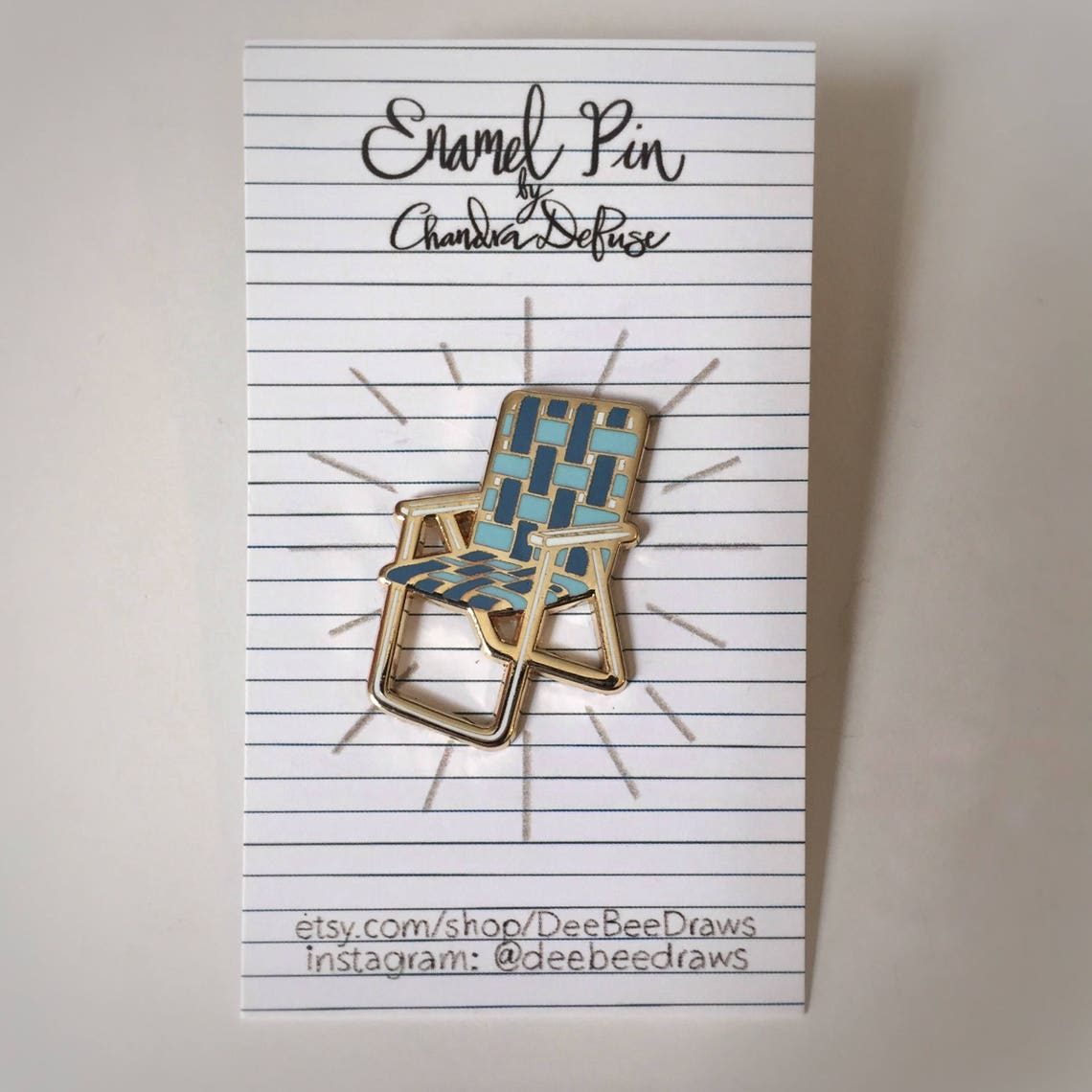 Lawn Chair Lapel Pin in Gold - Etsy