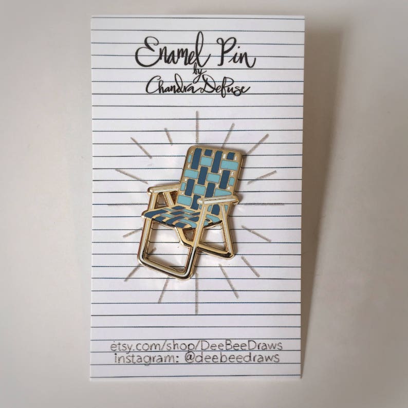 Lawn Chair Lapel Pin in Gold - Etsy