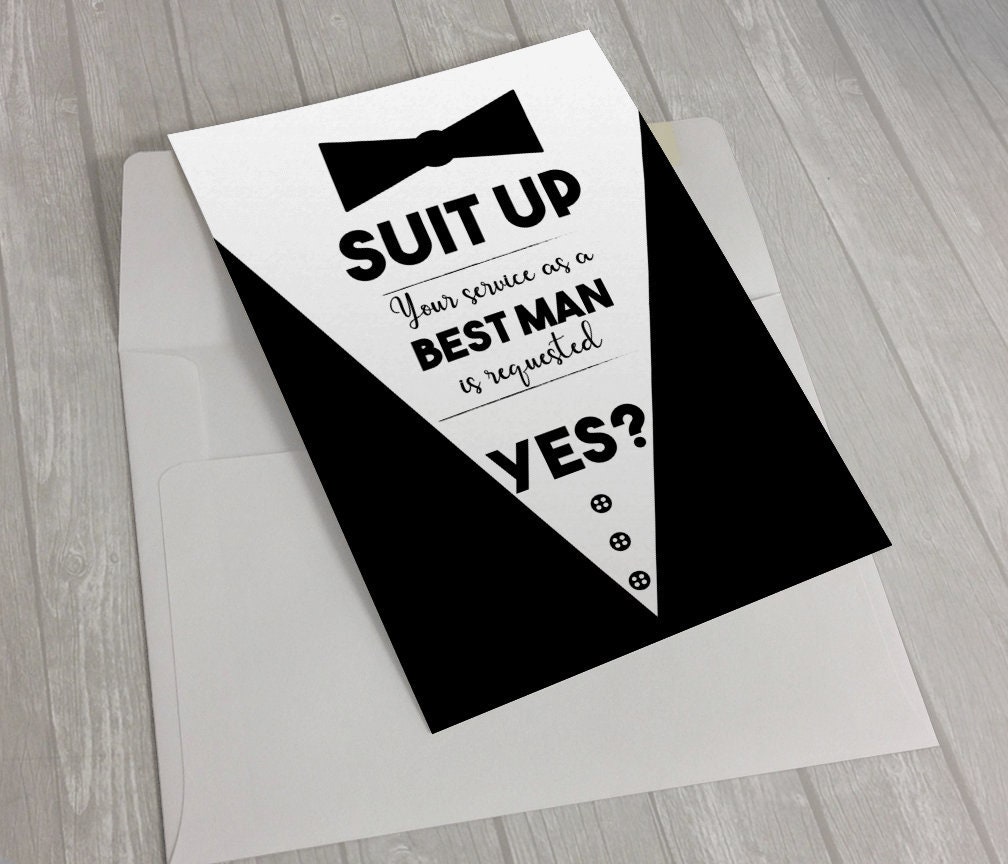 Groomsmen Invite Groomsman Invite Digital Download Best Man | Etsy