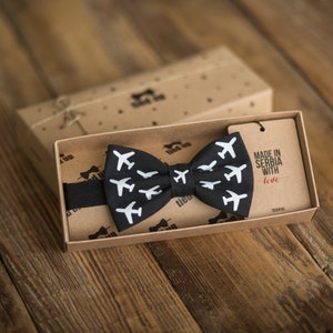 Gifts for Him Airplane on Bow Tie, Christmas Gift Plane Bow Tie ...
