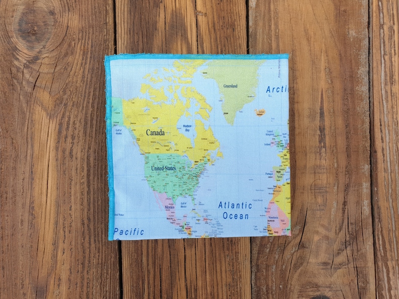 World Map Pocket Square Earth Map Pocket Square Geographic - Etsy